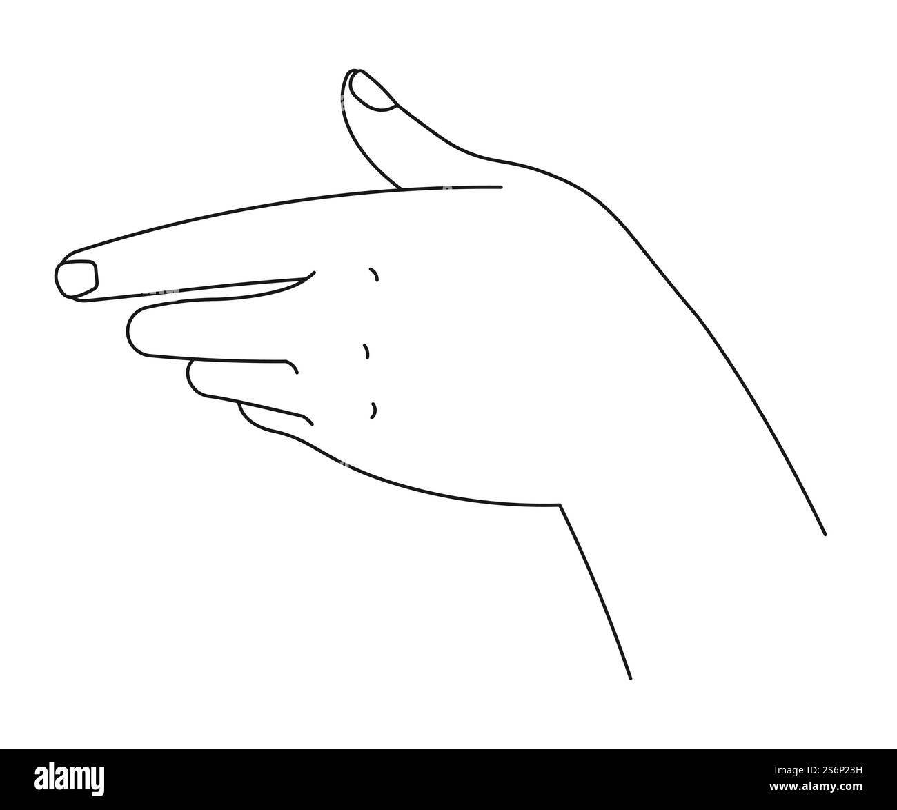 Communication with gestures or in non verbal way, isolated line art ...