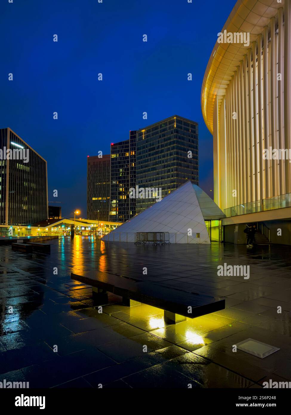 Mudam, Infinity Center and Philharmonie on the Kirchberg plateau, a ...