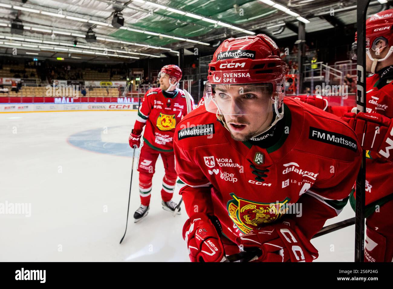 Mora, Sverige. 17th Jan, 2025. 250117 Moras Gustav Olhaver jublar efter 2-1 under ...