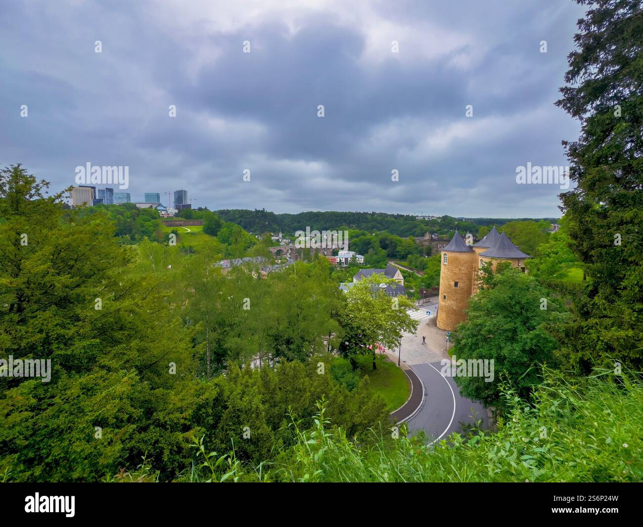 Three towers: historic fortifications in Parc Dräi Eechelen, an ...