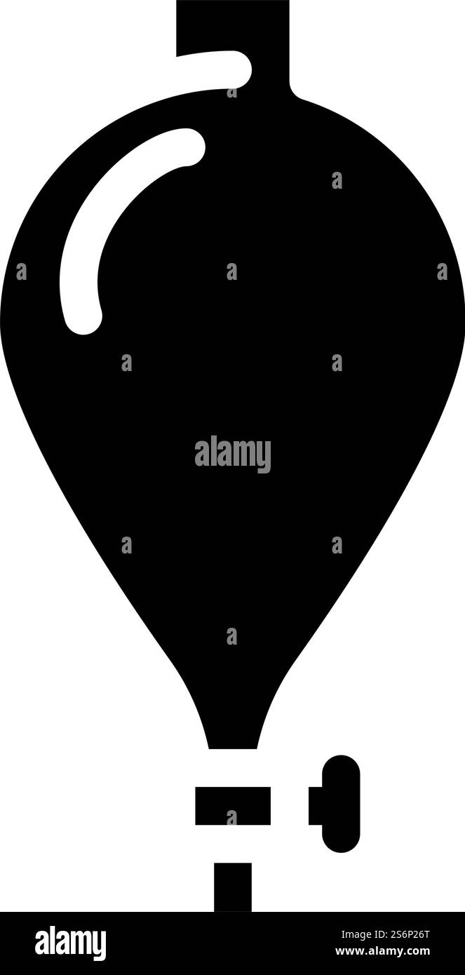 dividing funnel lab tool glyph icon vector. dividing funnel lab tool ...