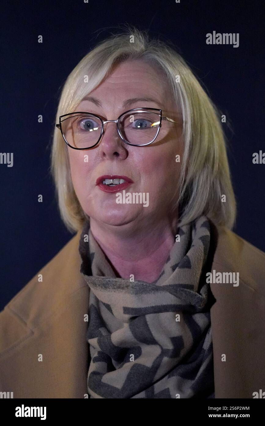 Fine Gael's Regina Doherty speaks to media as she arrives at Talbot ...