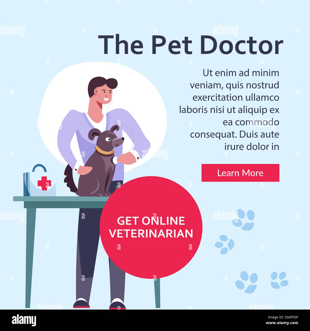 Caring for sick animals Stock Vector Images - Alamy