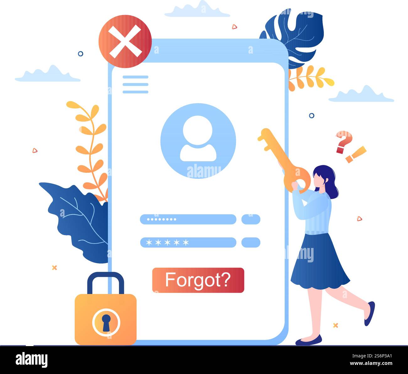 Forgot Password And Account Login For Web Page Protection Security