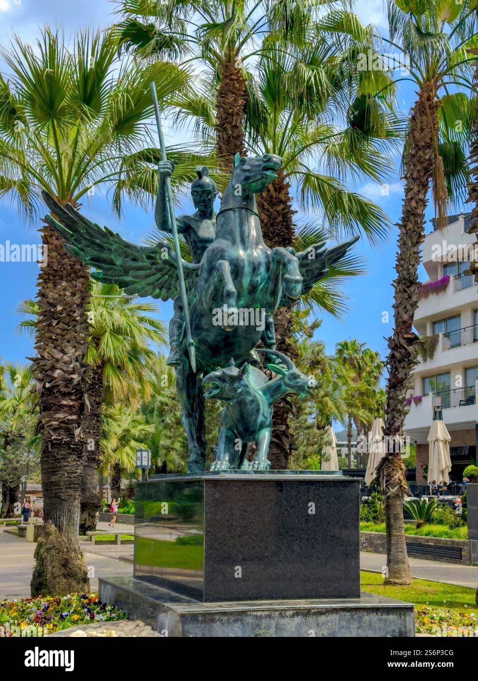 An impressive warrior statue in Kemer, Antalya, Turkey Stock Photo - Alamy