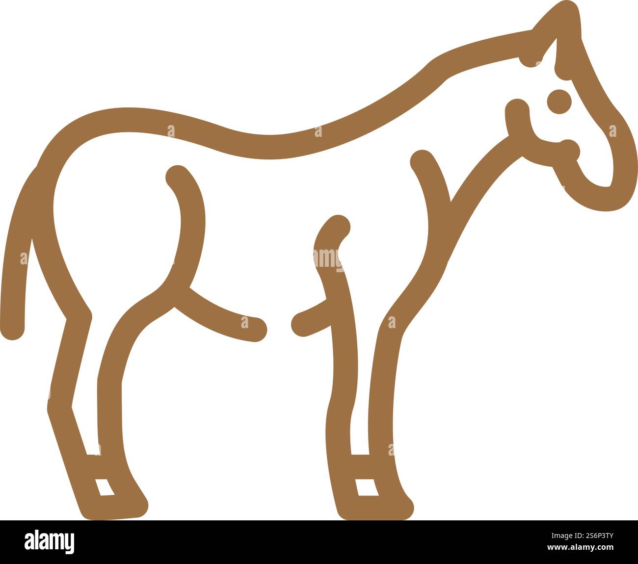 horse animal color icon vector. horse animal sign. isolated symbol ...