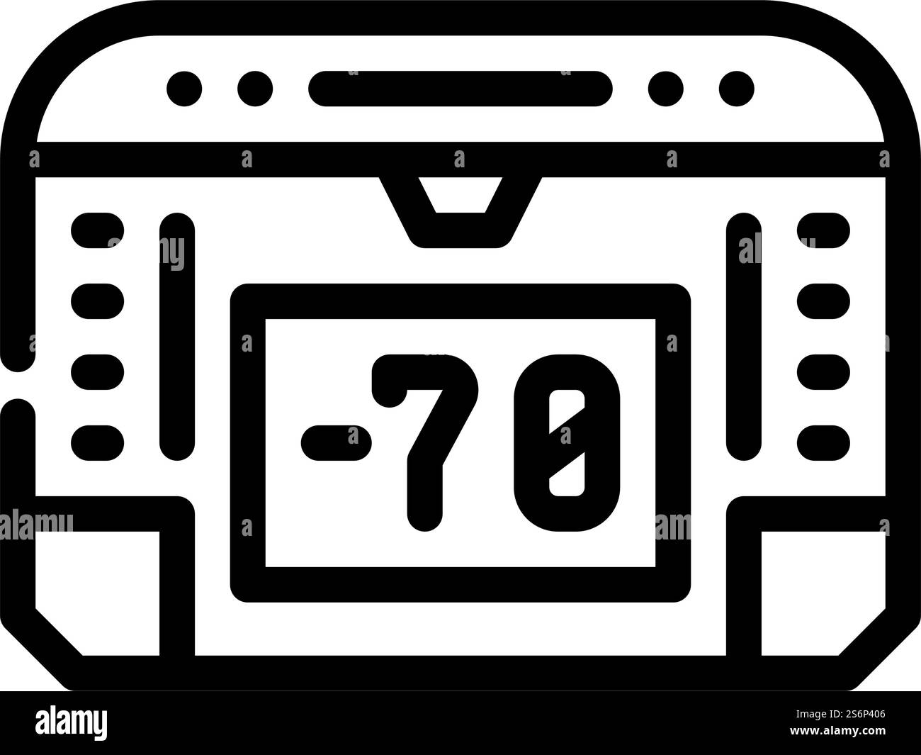 fridge laboratory professional equipment line icon vector. fridge ...