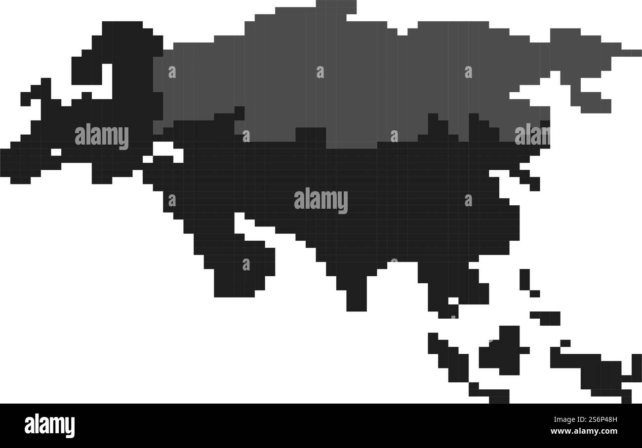 Asian map illustration vector flat design Stock Vector Image & Art - Alamy