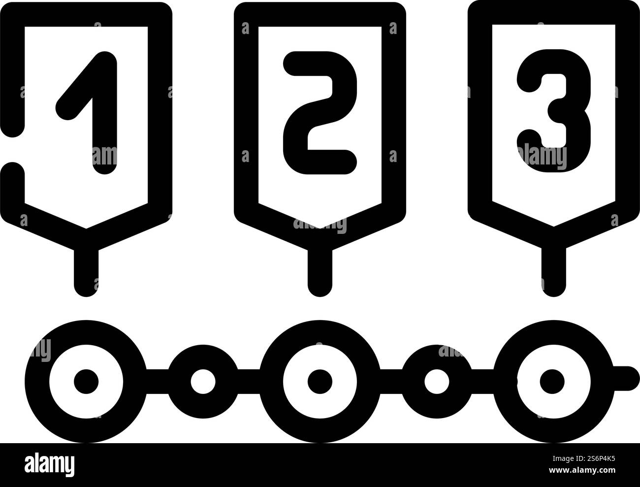stages of planning line icon vector. stages of planning sign. isolated ...