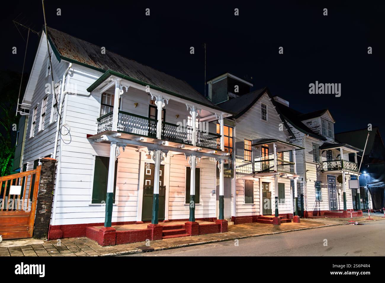 Traditional houses in the historic center of Paramaribo, UNESCO world ...