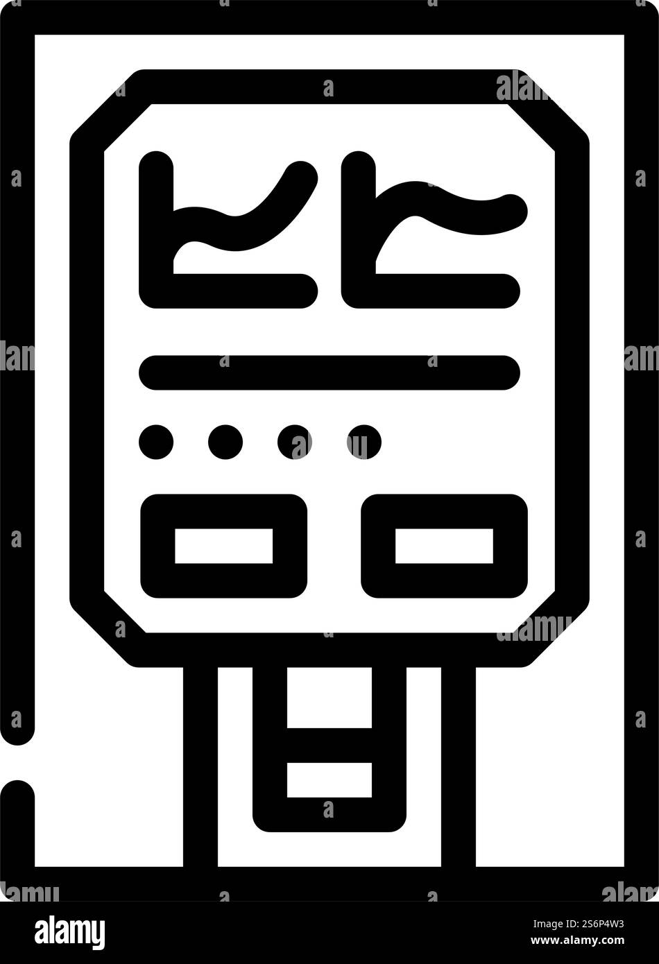 medical analyzer line icon vector. medical analyzer sign. isolated ...