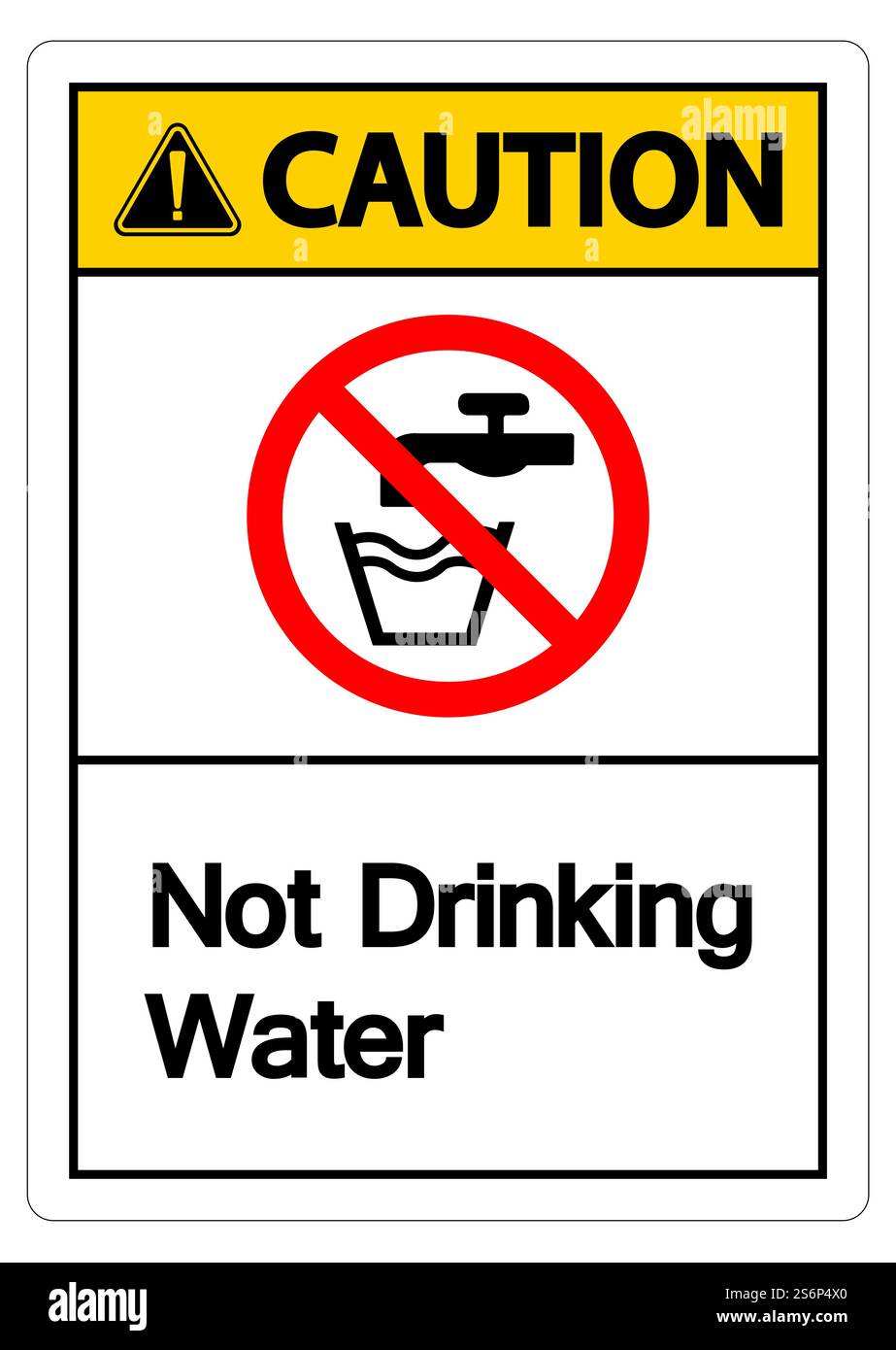 Caution Not Drinking Water Sign Stock Vector Image & Art - Alamy