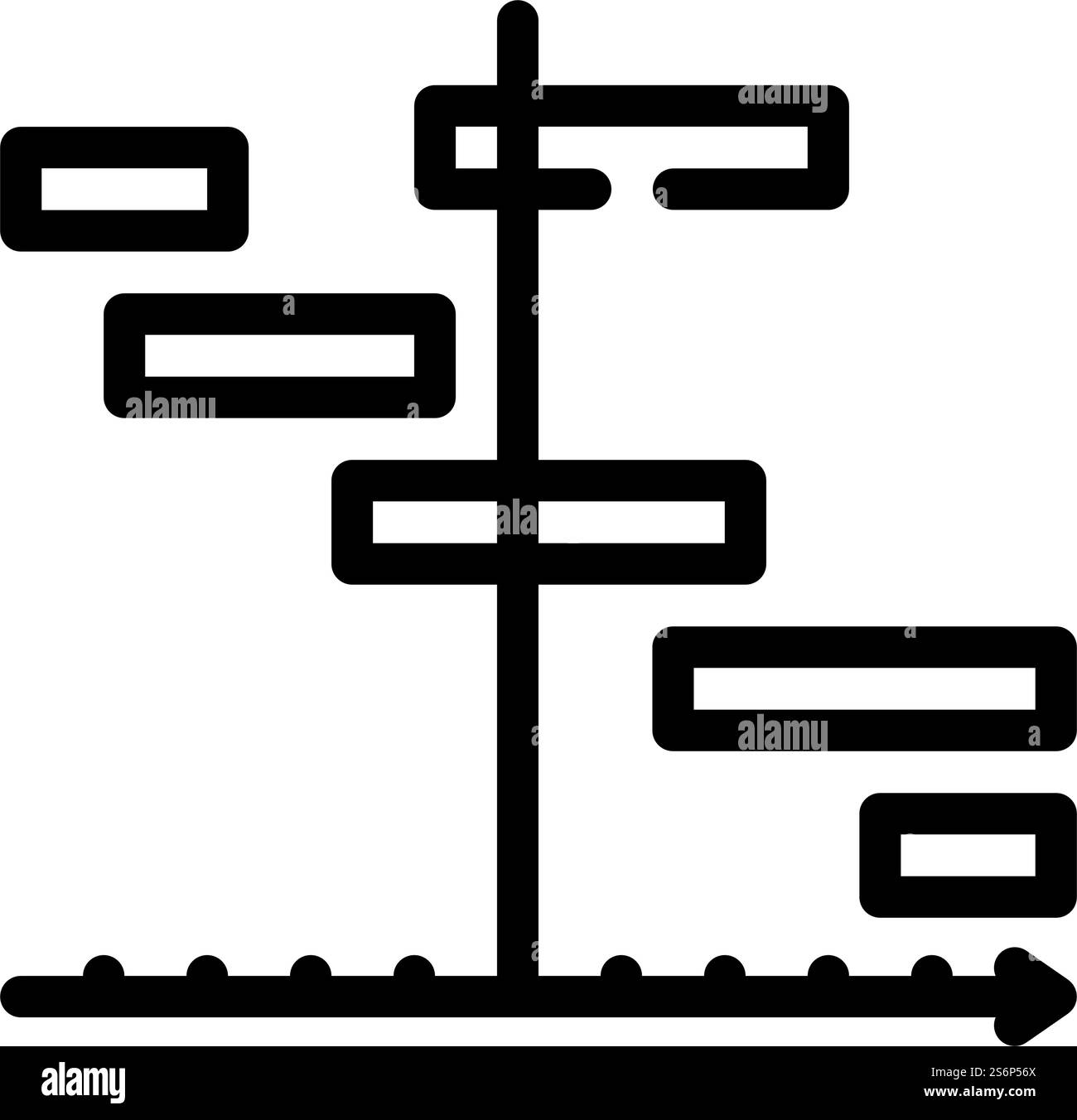 separation of tasks line icon vector. separation of tasks sign ...