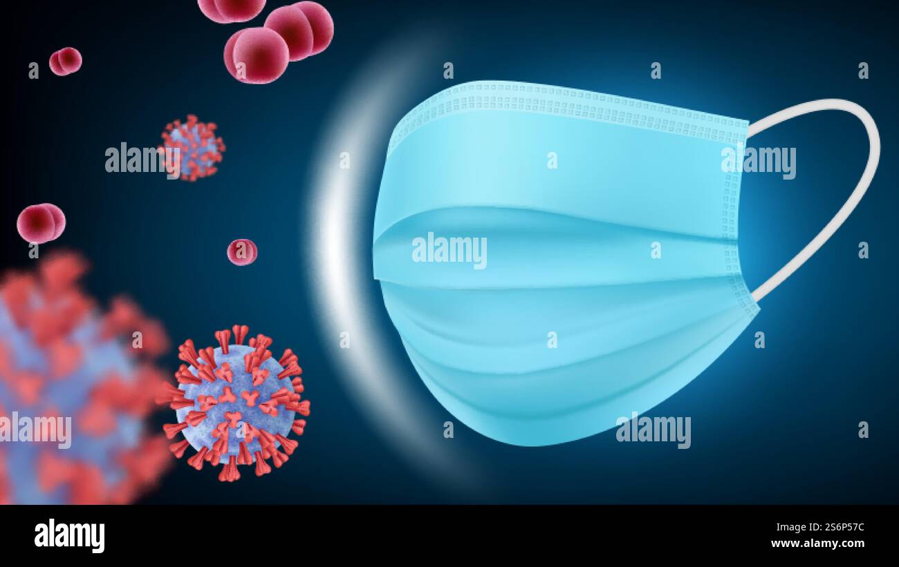 Personal protective equipment. Realistic reusable face mask and ...