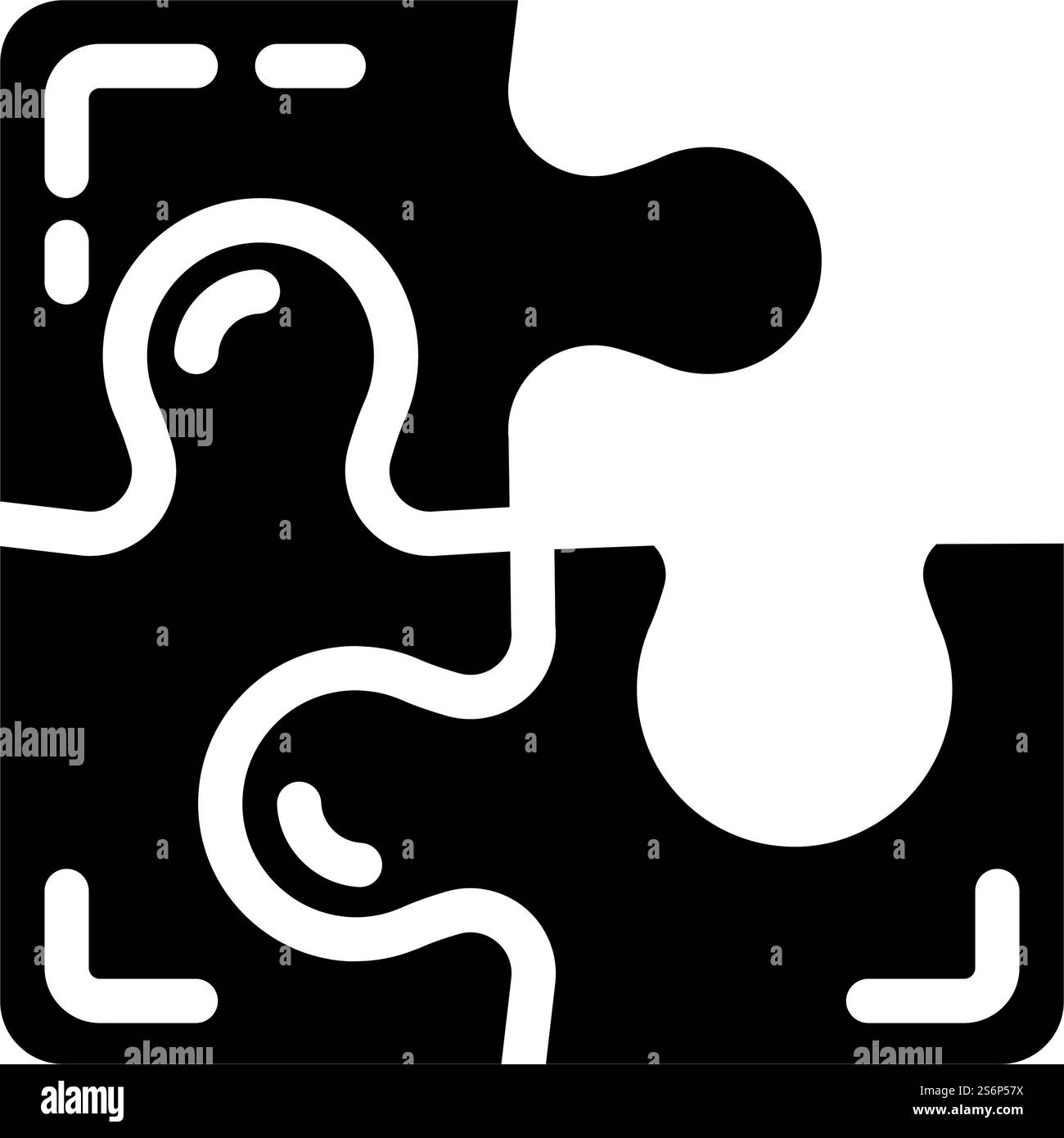 puzzle planning glyph icon vector. puzzle planning sign. isolated ...
