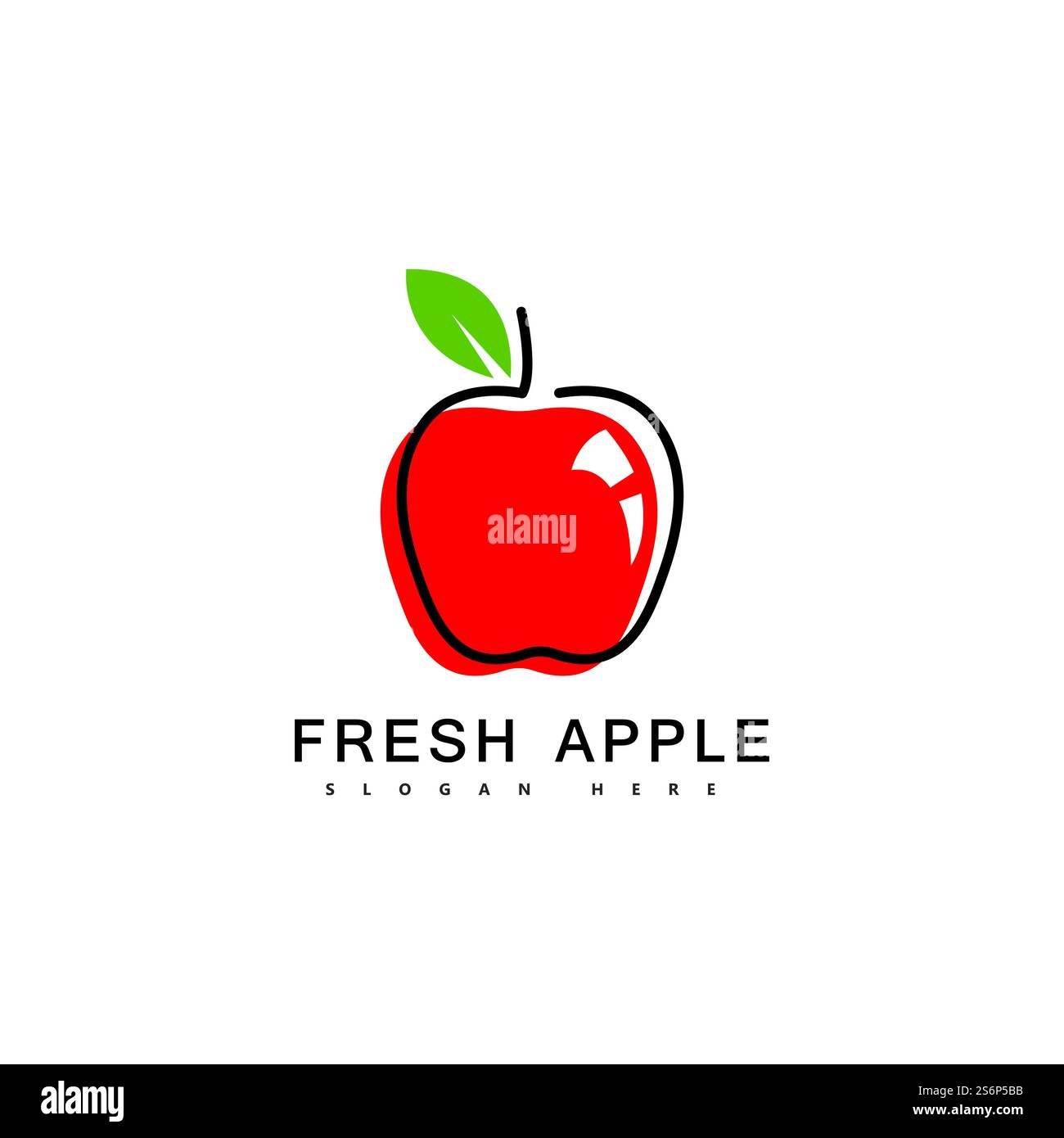 Apple fruit logo fresh fruit vector illustration Stock Vector Image ...