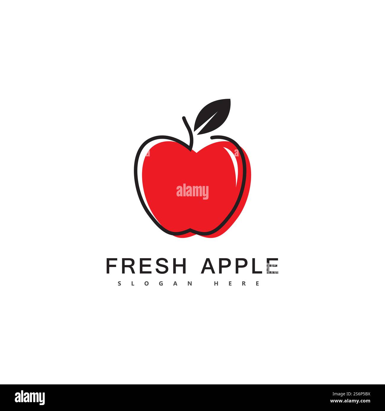 Apple fruit logo fresh fruit vector illustration Stock Vector Image ...