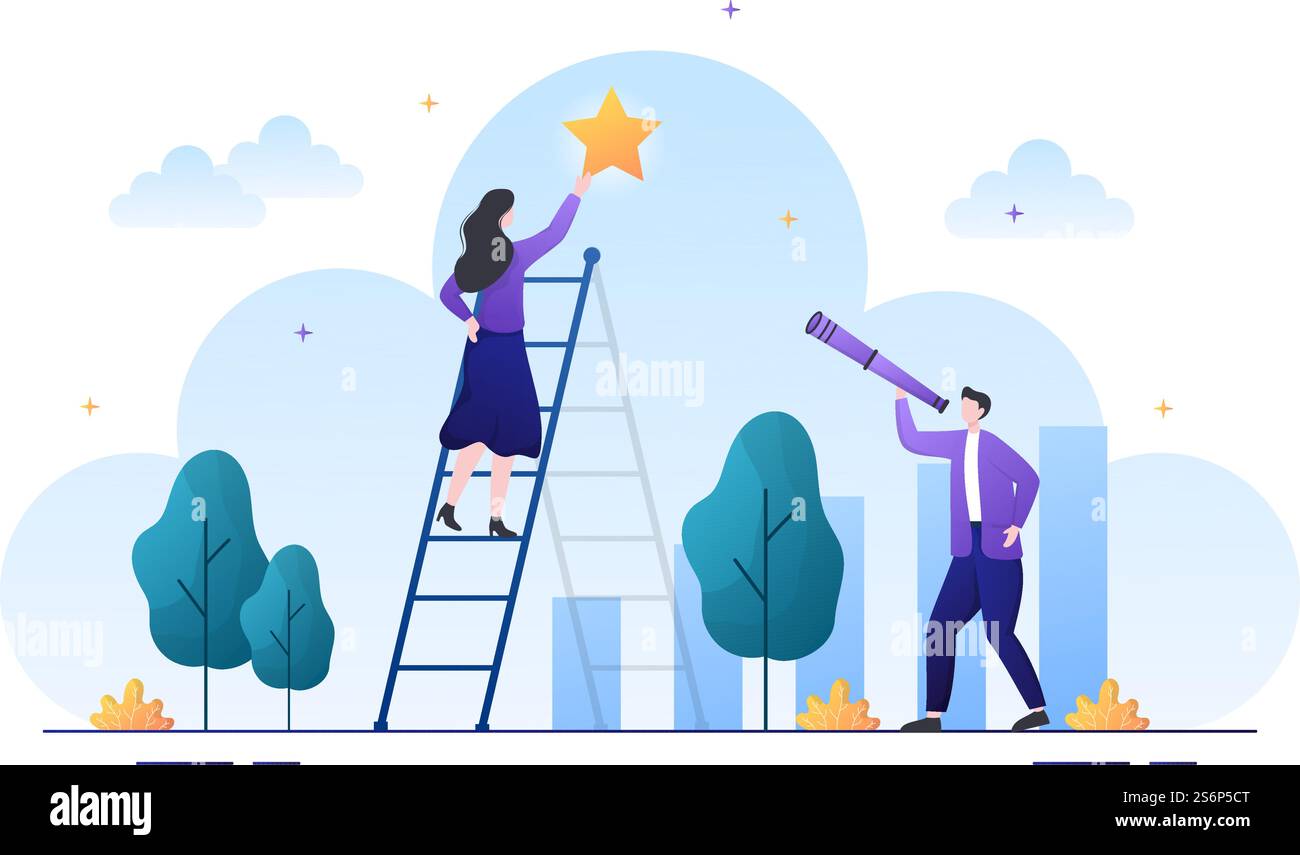 Startup Target of Business Development Process, Innovation Product, Launch, Shoot Arrows and ...