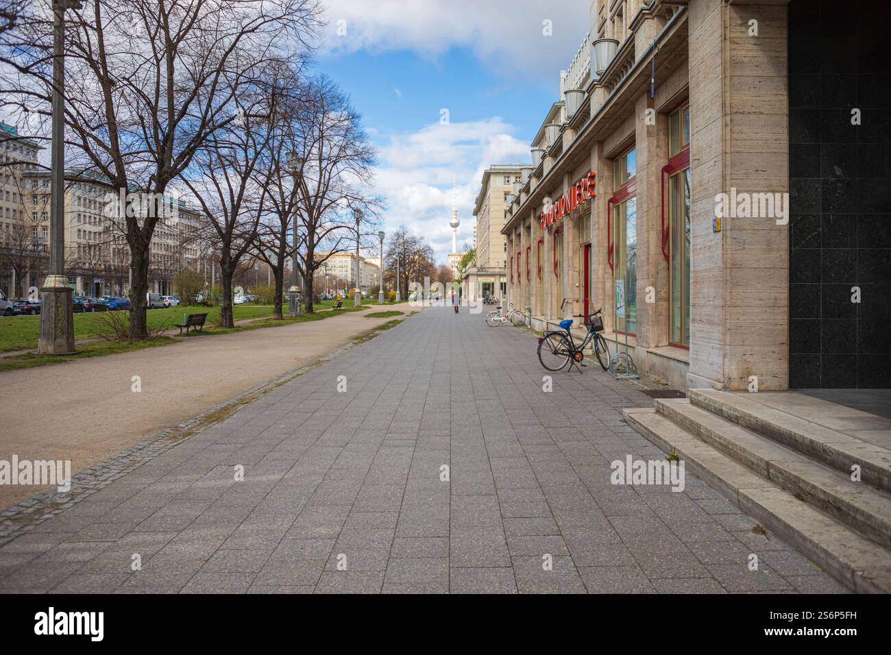 Karl-Marx-Allee in Berlin town, Germany Stock Photo - Alamy
