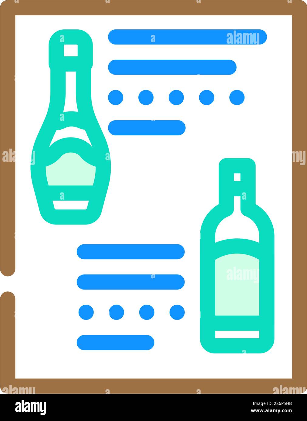 menu wine color icon vector. menu wine sign. isolated symbol ...