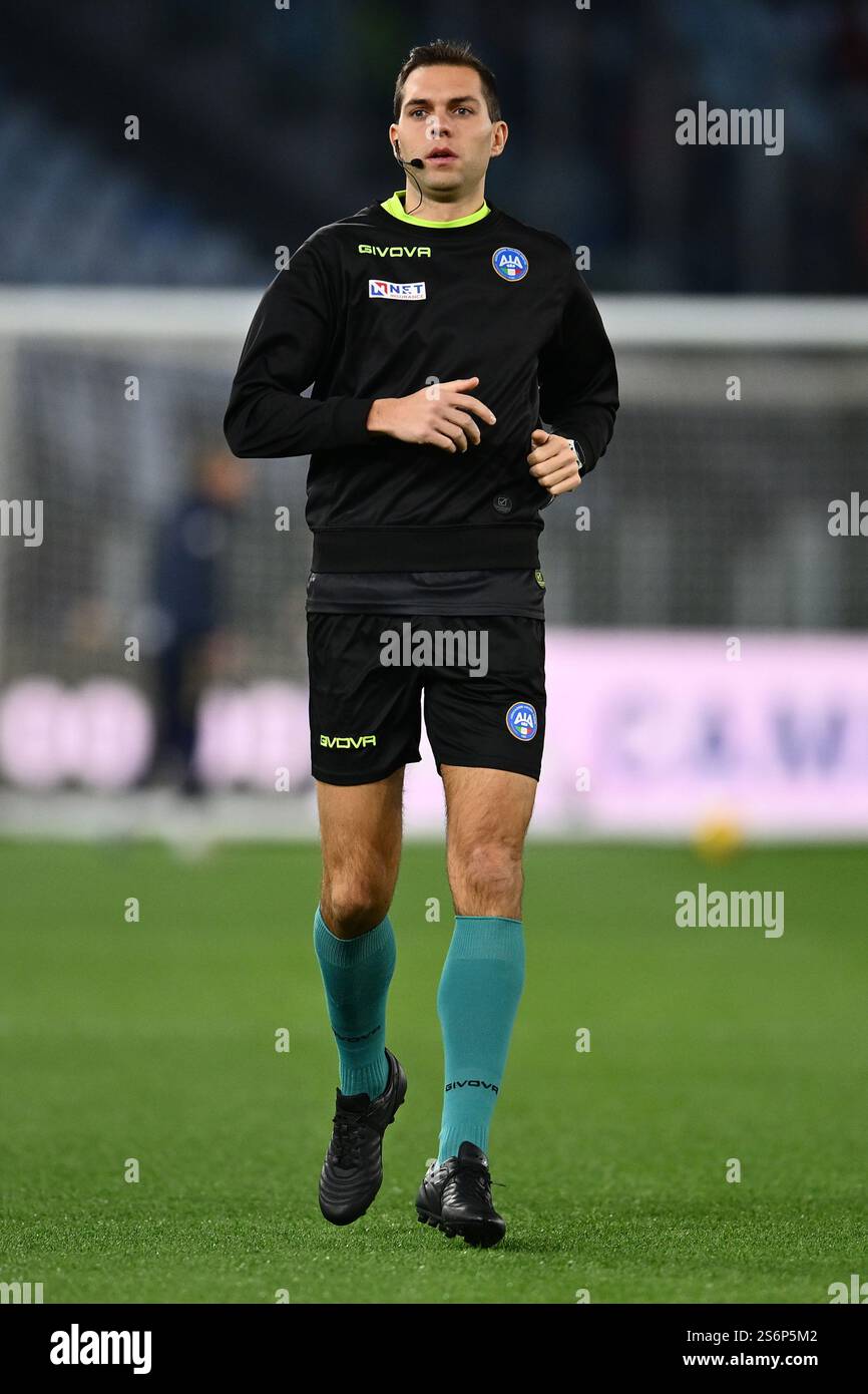 Rome, Italy. 17th Jan, 2025. Referee Luca Zufferli during the 21th day ...