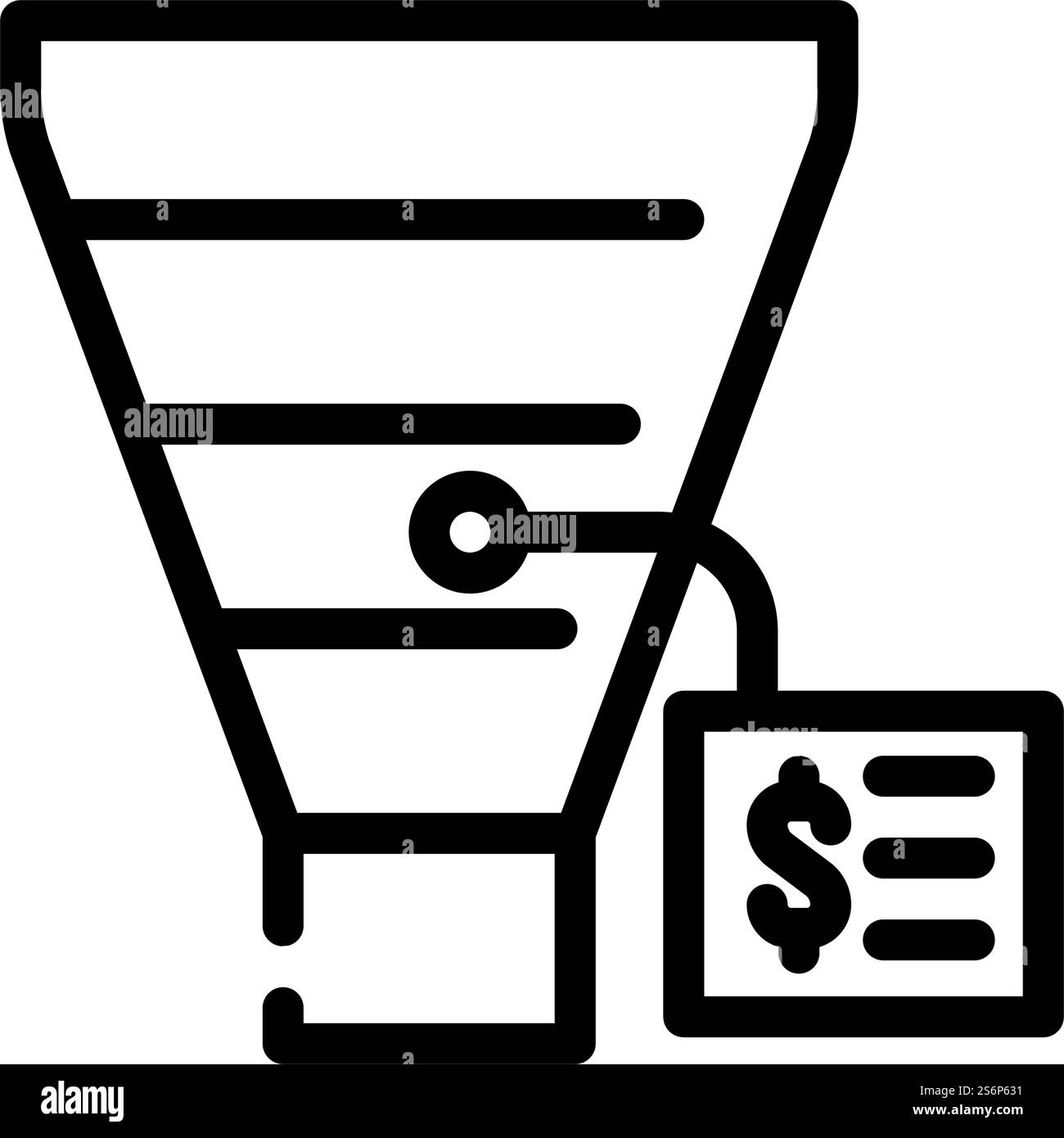 funnel business intelligence filtration system line icon vector. funnel ...