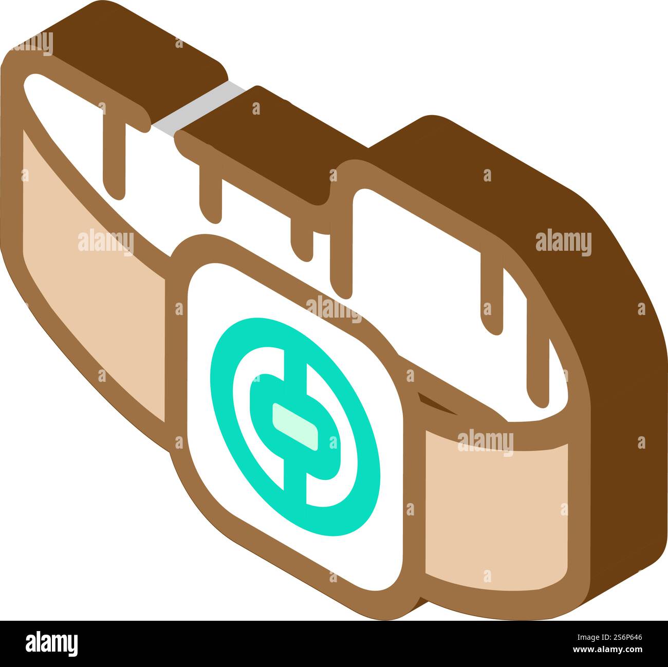 chest heart rate monitor isometric icon vector. chest heart rate ...