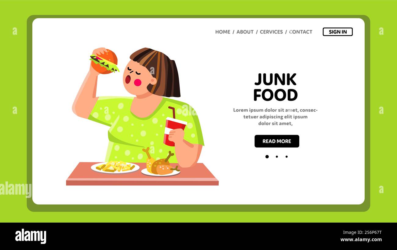 junk food woman eating hamburger. hungry person eat junk burger. bad ...
