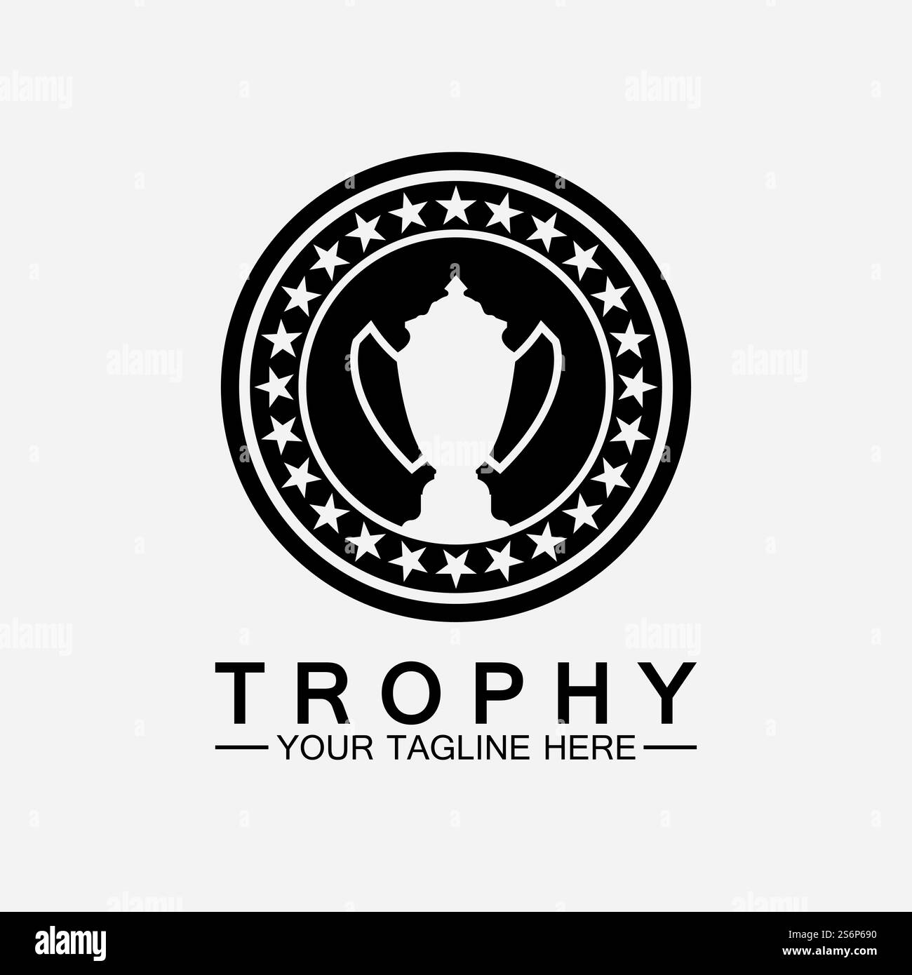 Trophy vector logo icon.champions trophy logo icon for winner award logo template Stock Vector ...