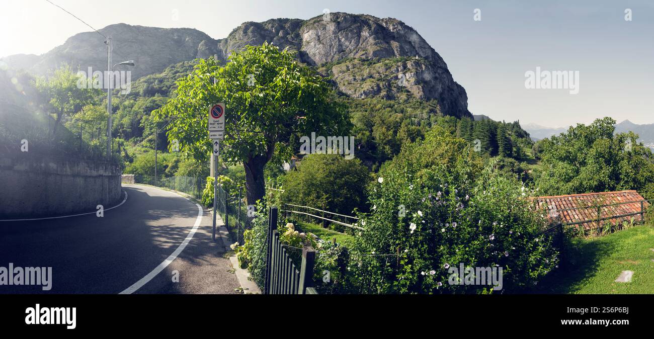 Road on Lake Como, Italy Stock Photo - Alamy