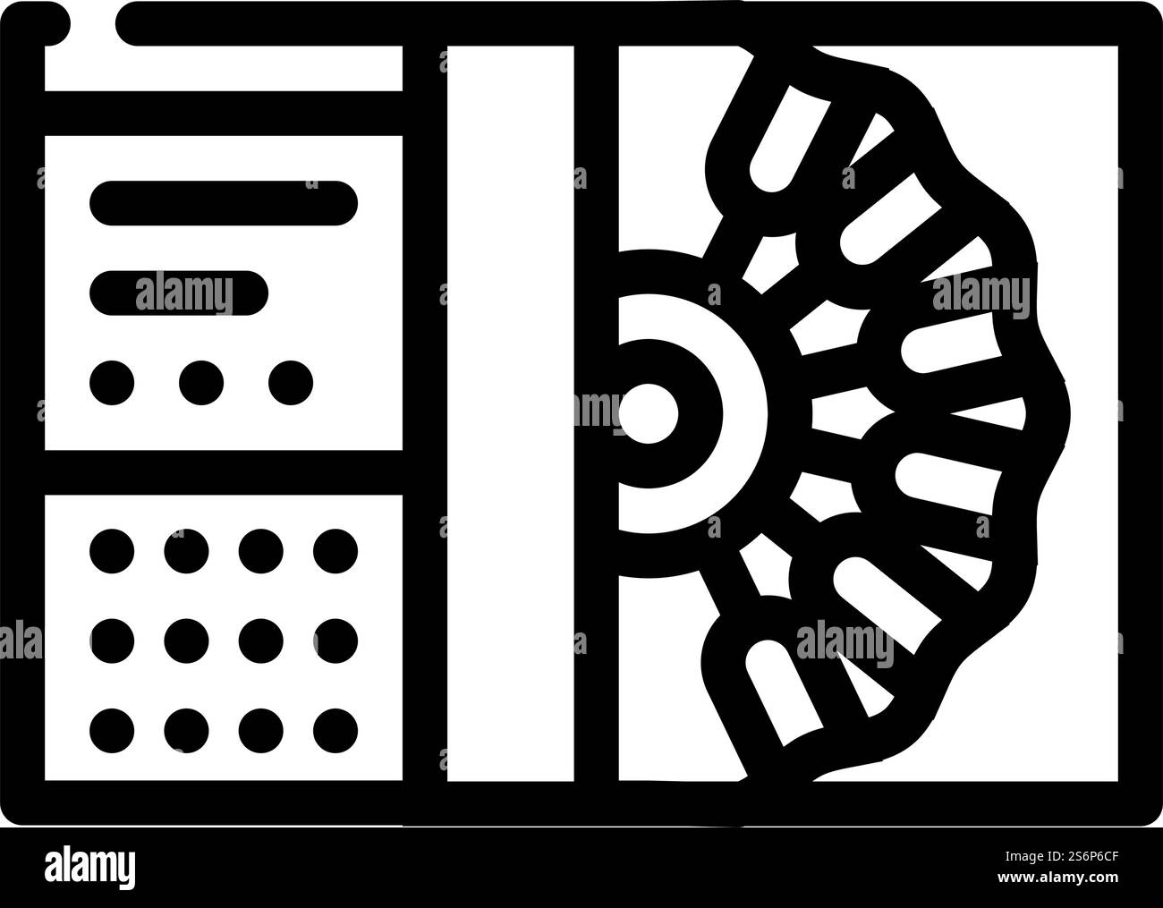 atomic absorption spectrometer line icon vector. atomic absorption ...