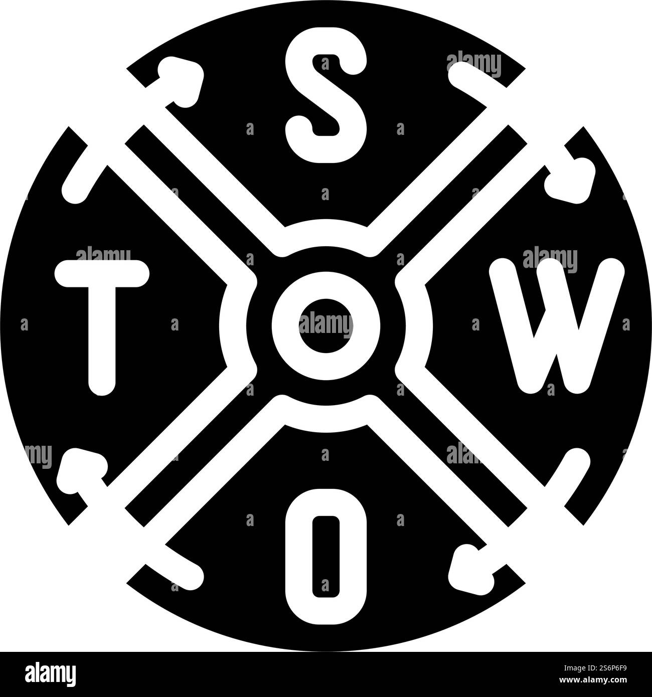 swot analysis glyph icon vector. swot analysis sign. isolated contour ...