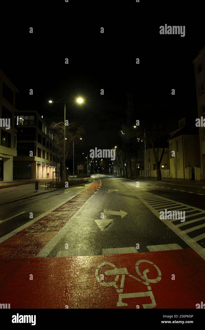 The shot was taken at one of the city's intersections, showing multi ...