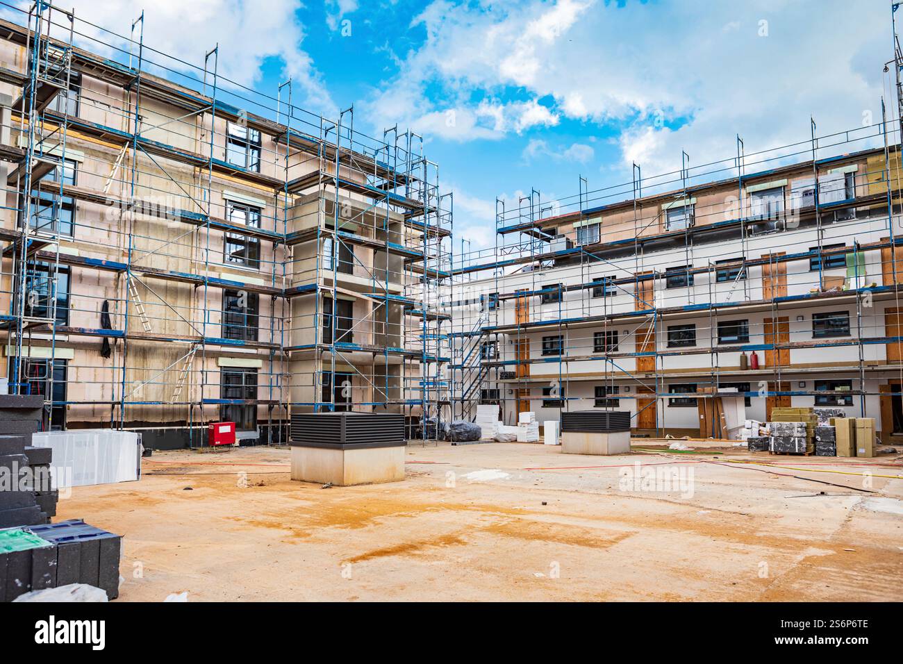 Residential construction of multi-storey building in Germany Stock ...