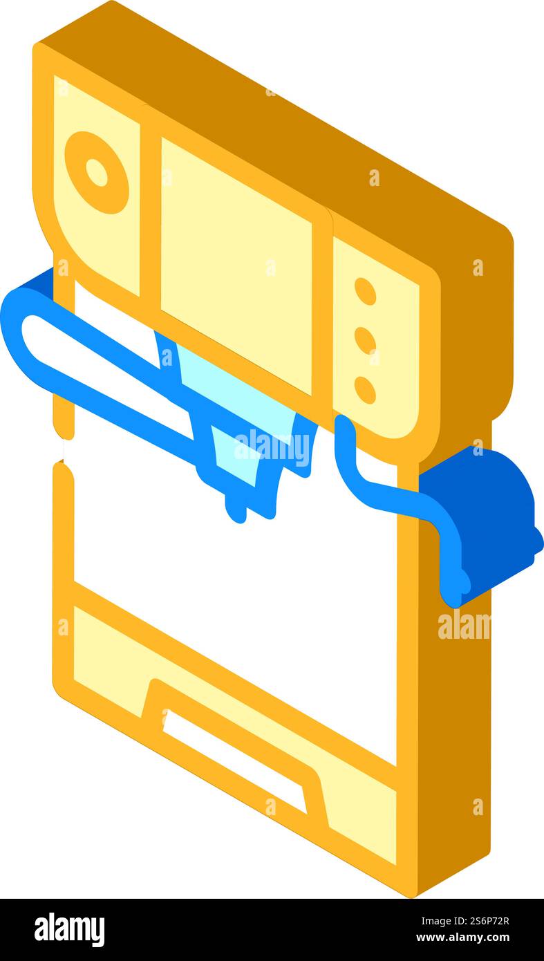 conventional coffee machine isometric icon vector. conventional coffee ...