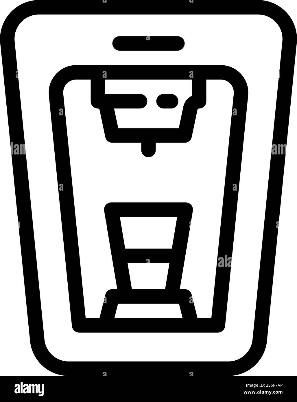 unusual coffee maker line icon vector. unusual coffee maker sign ...