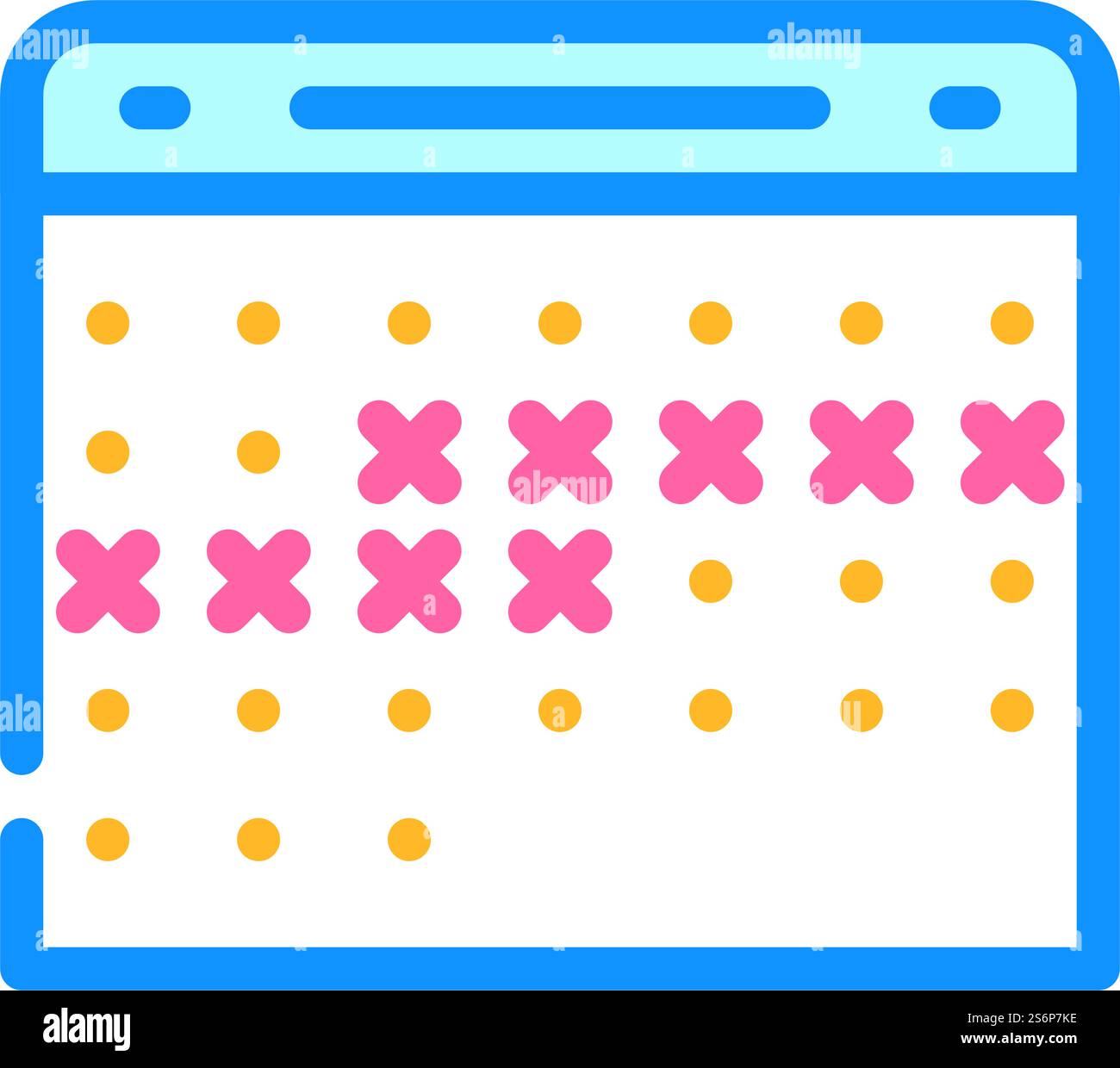 calendar planning color icon vector. calendar planning sign. isolated ...