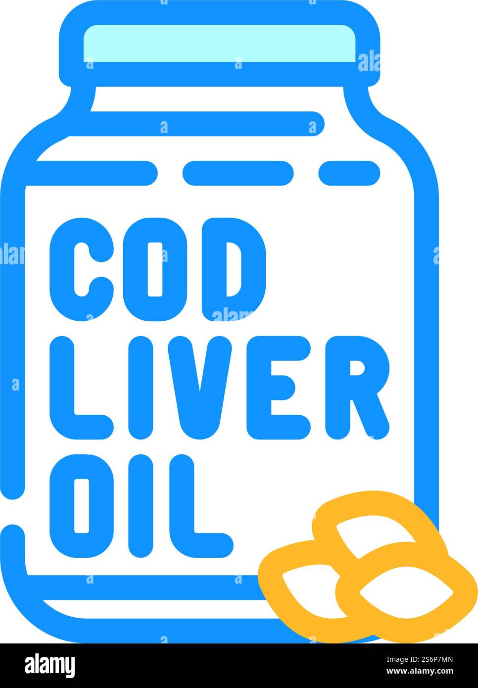 cod liver oil color icon vector. cod liver oil sign. isolated symbol ...