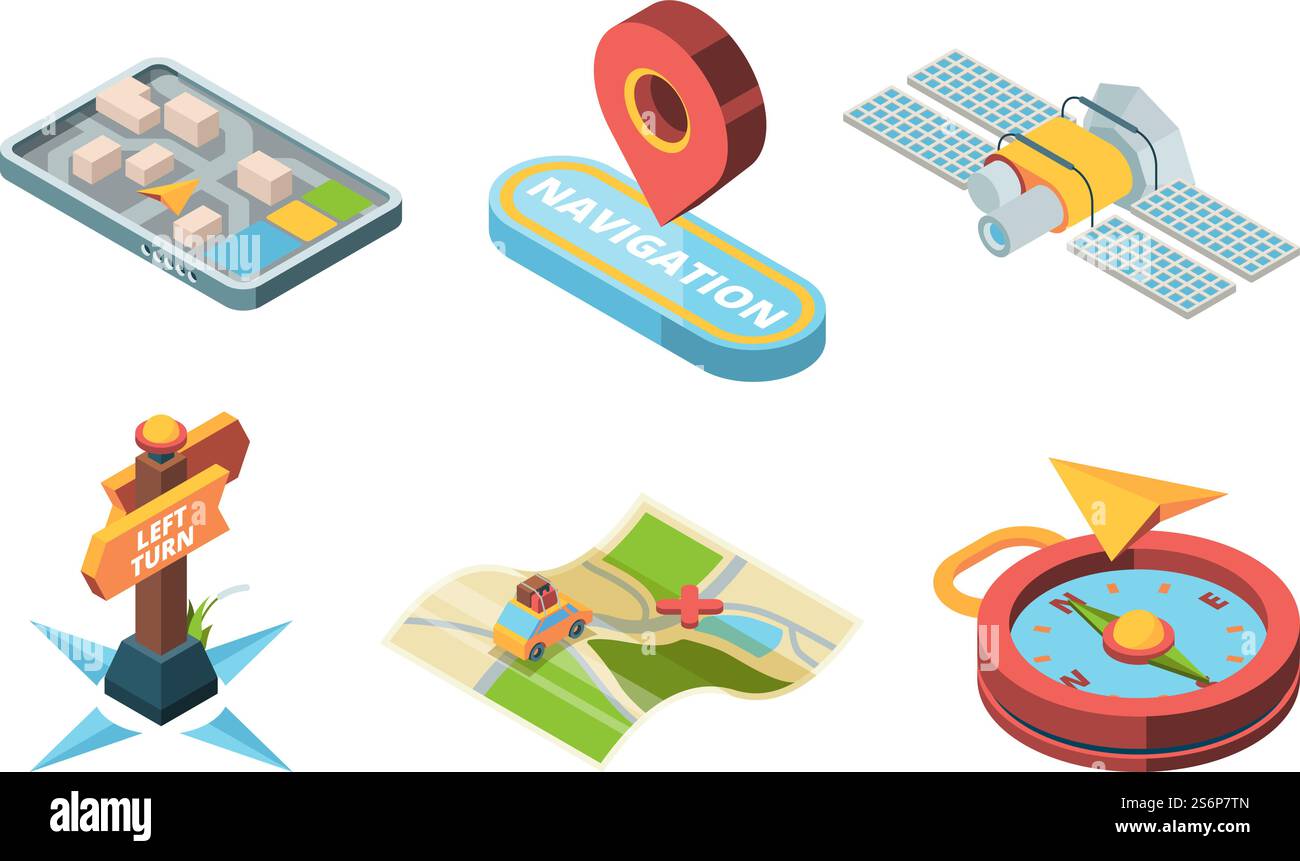 Navigation methods. Road map world navigator for tourism traffic roads ...