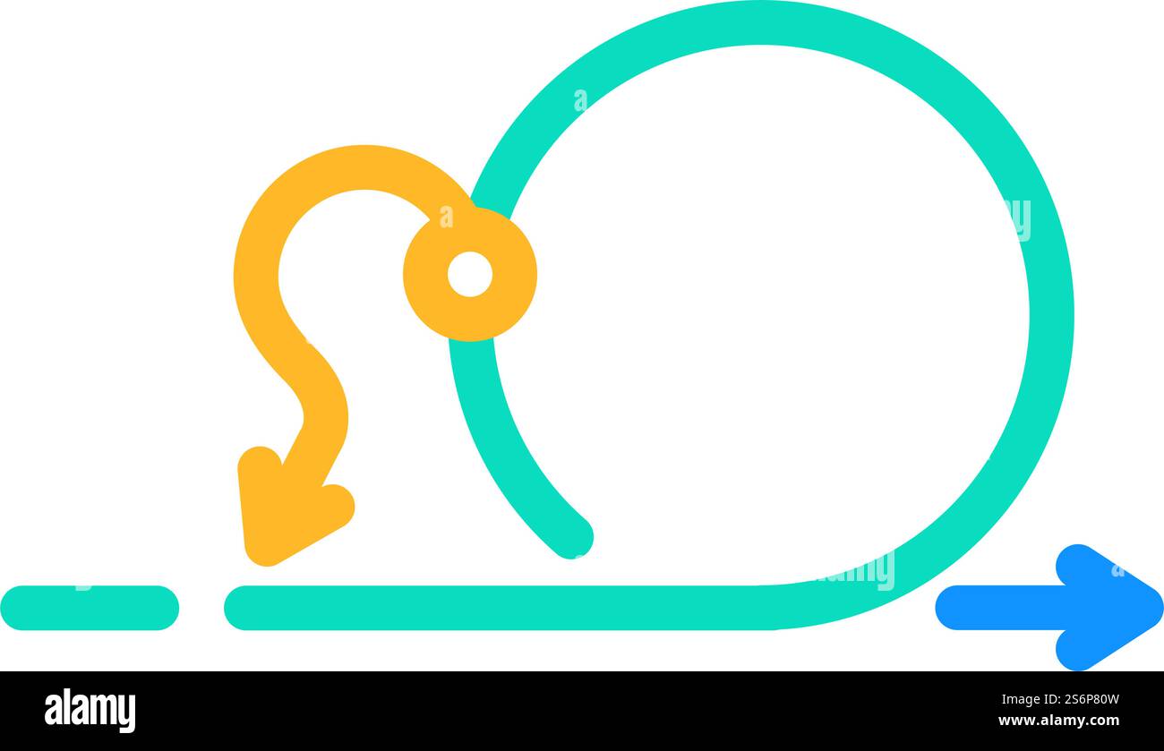 return back color icon vector. return back sign. isolated symbol ...