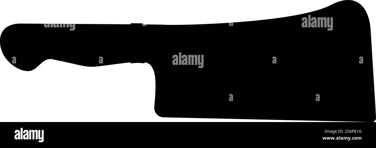 Meat knife Cleaver kitchen icon black color vector illustration flat ...