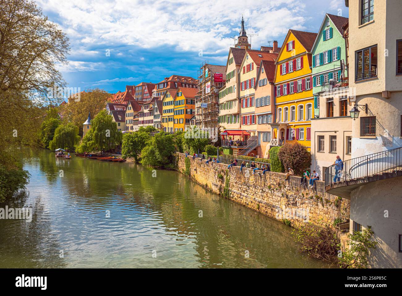 The Nekar river at Tuebingen town, Germany Stock Photo - Alamy