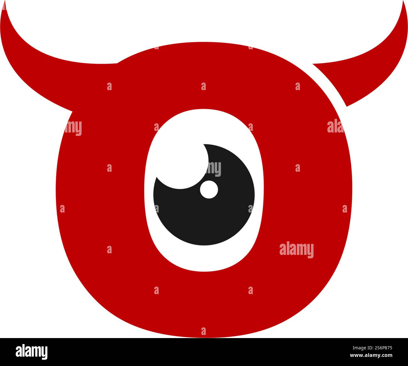 O initial letter with devil horn logo vector design Stock Vector Image ...