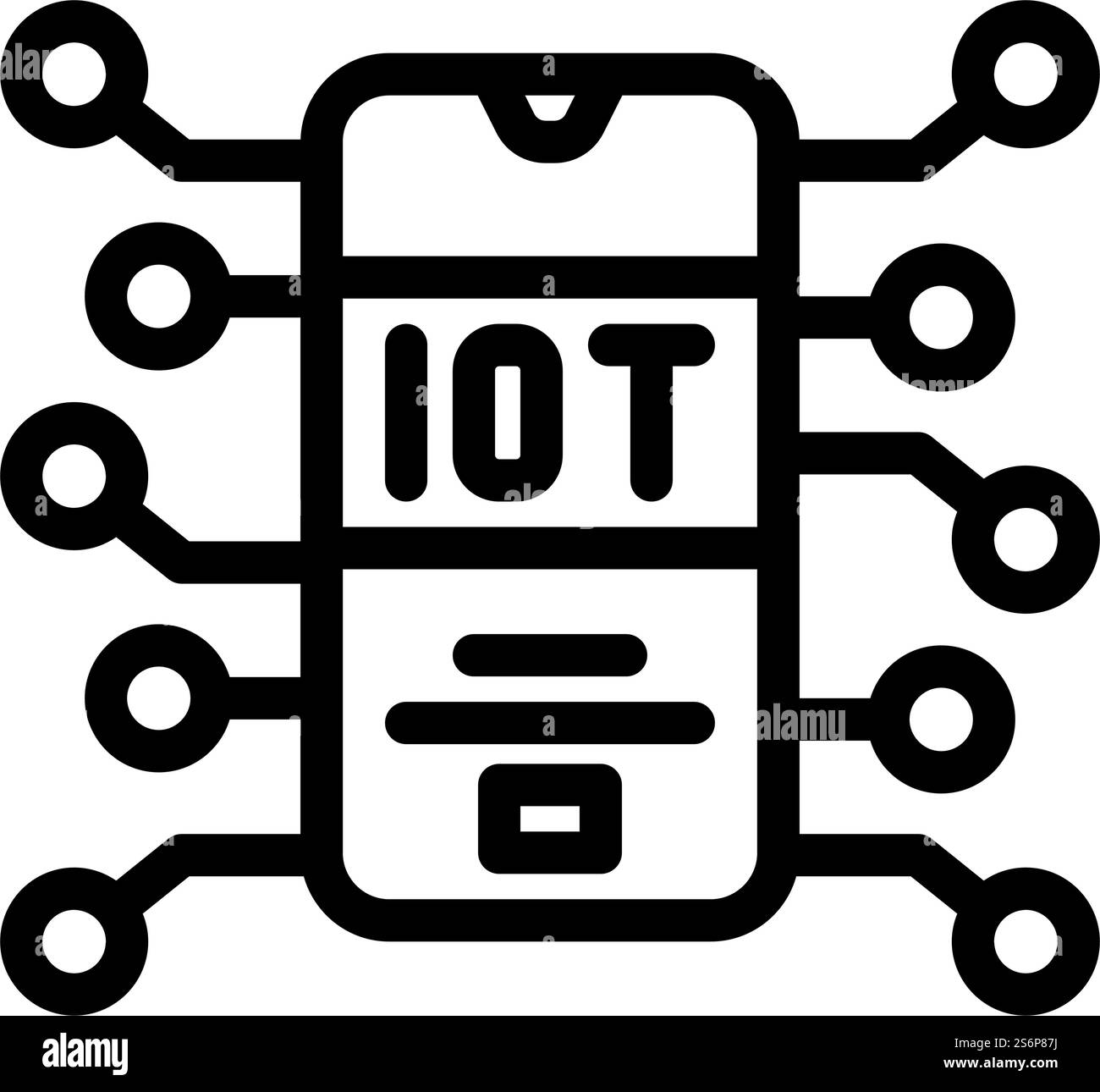 iot financial technology line icon vector. iot financial technology ...