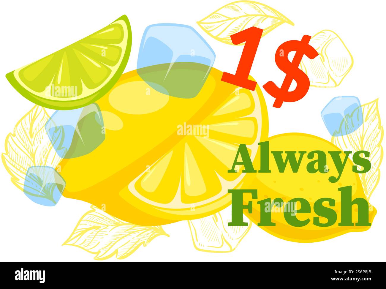 Fruit stall selling limes Stock Vector Images - Alamy