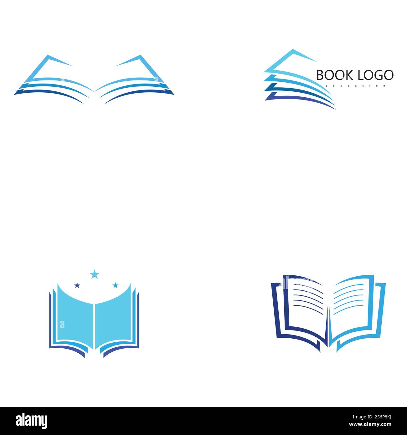 Open Book Logo Education Flat Vector Design Stock Vector Image & Art ...