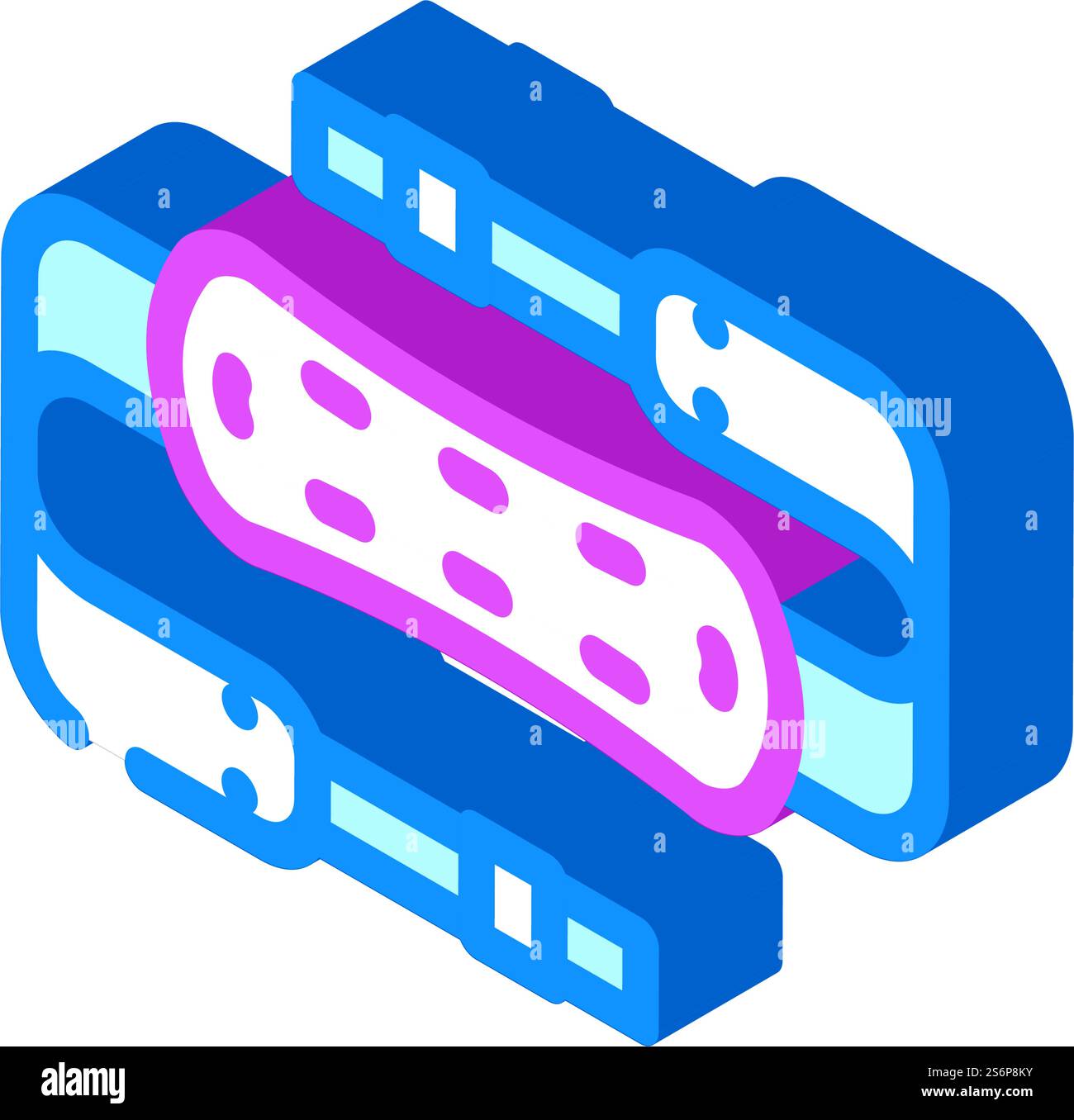 camera strap isometric icon vector. camera strap sign. isolated symbol ...