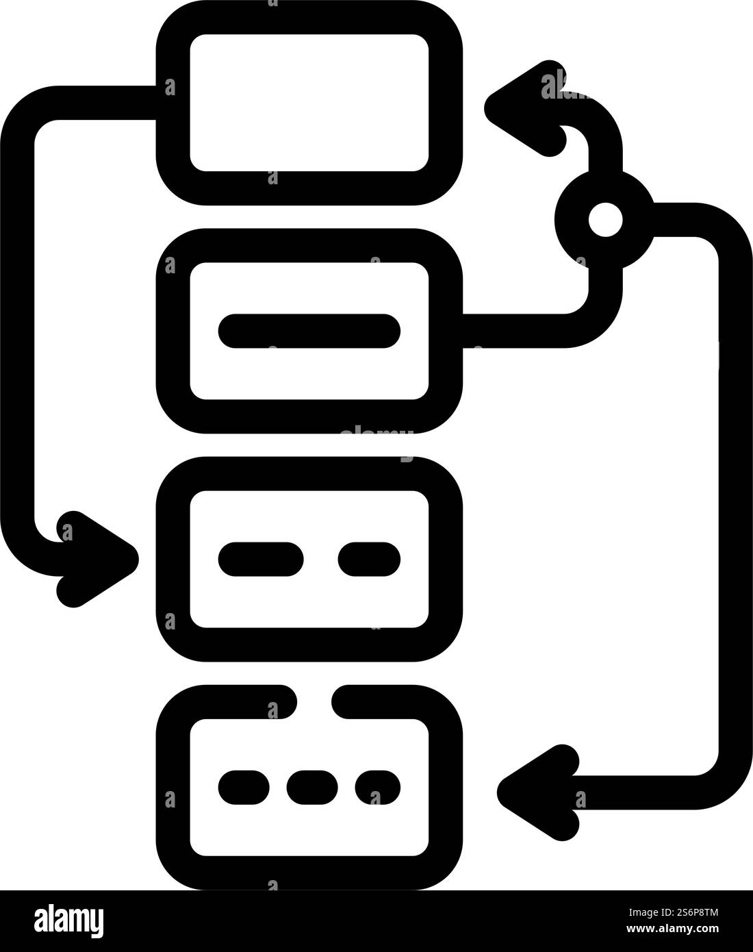 algorithm planning line icon vector. algorithm planning sign. isolated contour symbol black ...