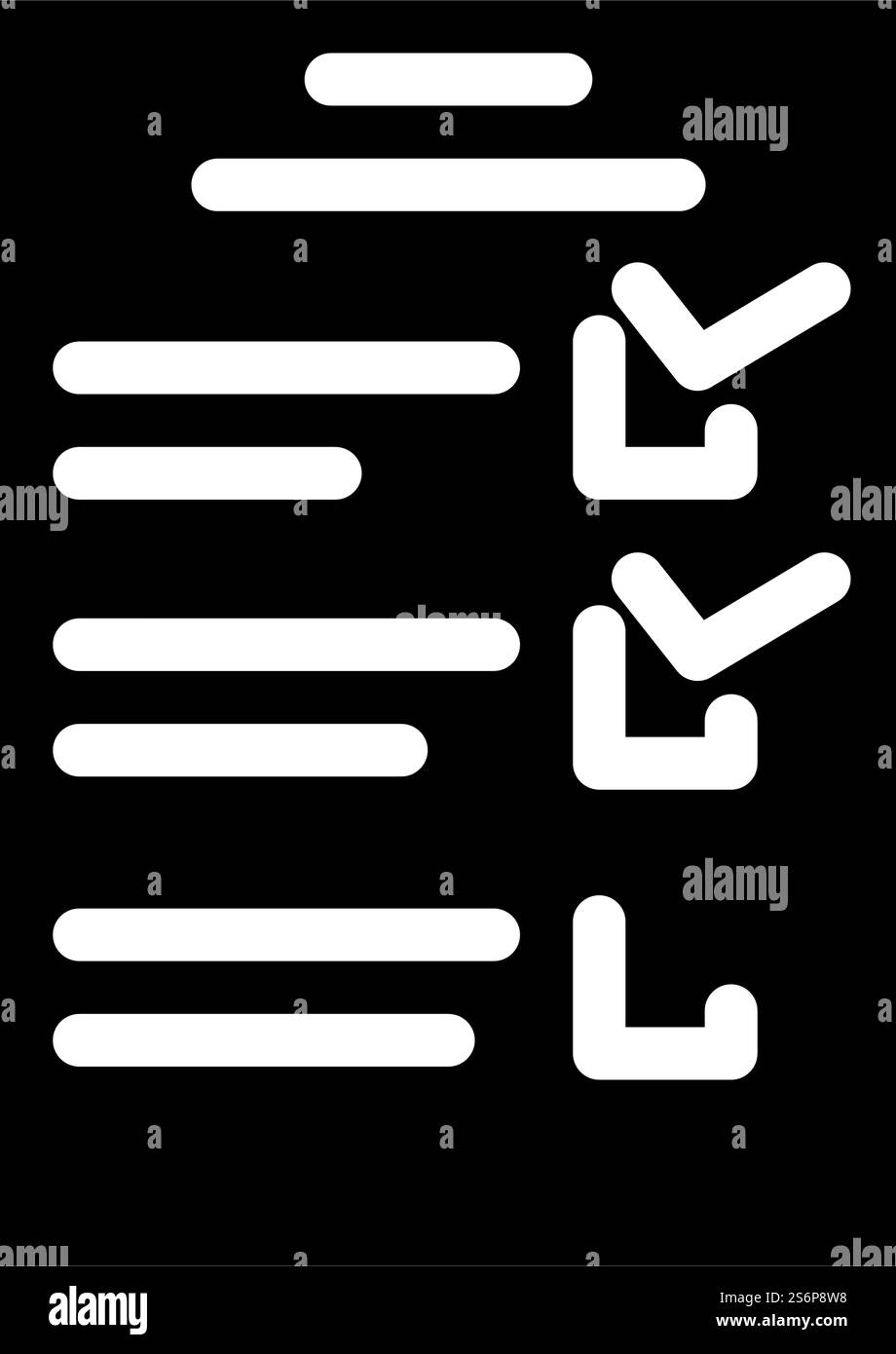 check list glyph icon vector. check list sign. isolated contour symbol ...