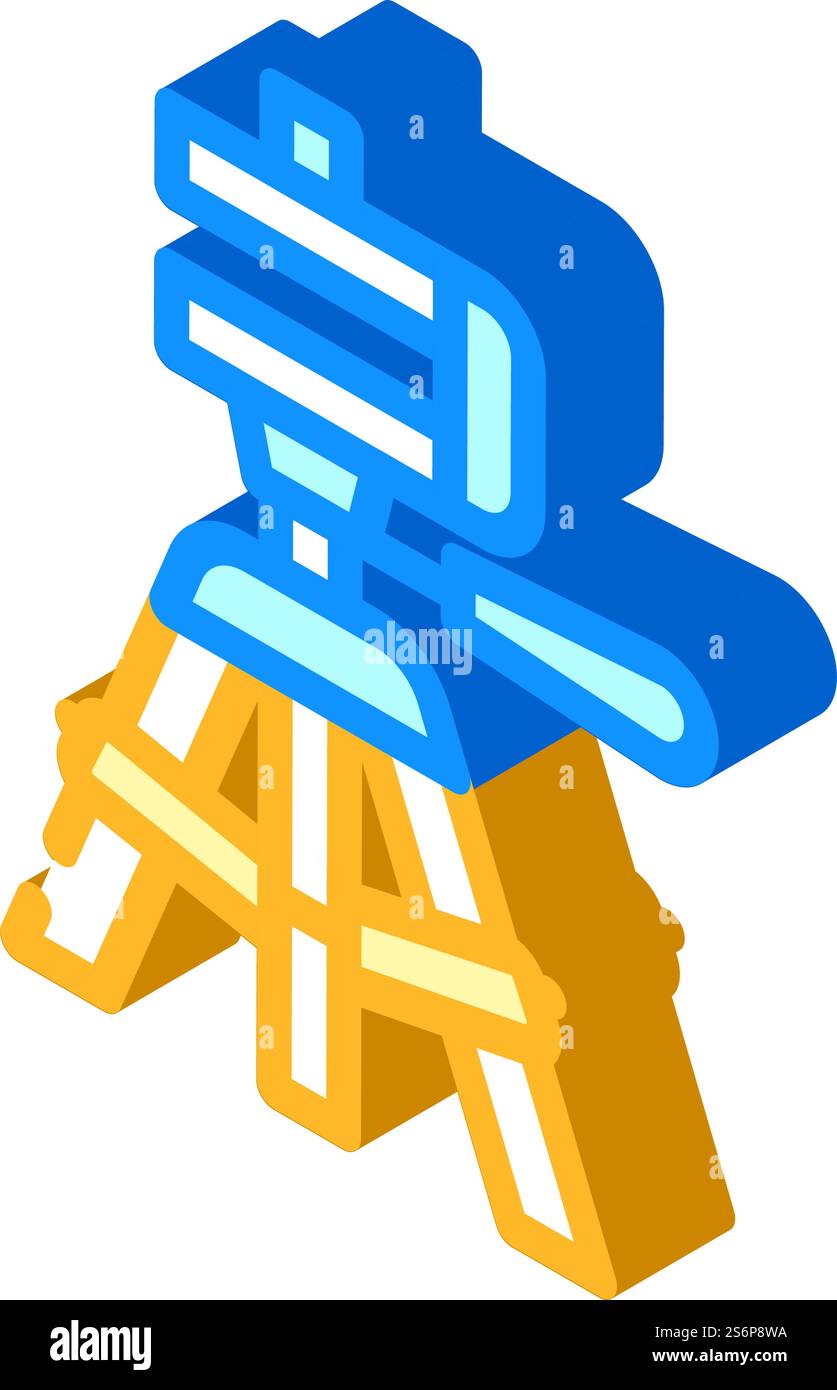 tripod accessory isometric icon vector. tripod accessory sign. isolated ...